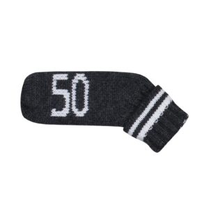 Scott Edward Knitted Wedge Golf Iron Headcovers 7 PCS Club Protector 48,50,52,54,56,58,60 Degree (Dark Gray)