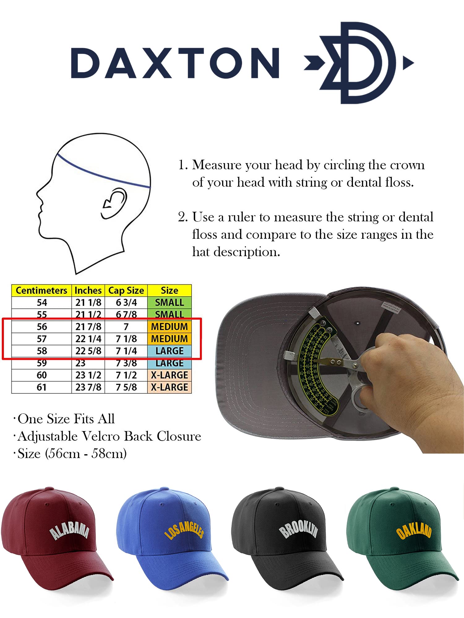 Daxton International World Countries Baseball Hat Cap Arch Letters, Brasil Kelly Gold