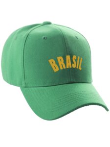 daxton international world countries baseball hat cap arch letters, brasil kelly gold