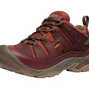 KEEN Women's Circadia Vent Low Height Breathable Hiking Shoes, Syrup/Boysenberry, 9.5