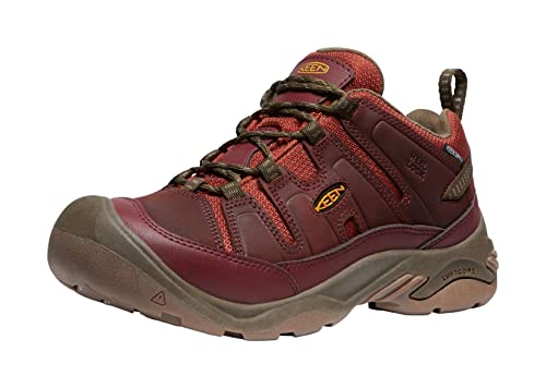 KEEN Women's Circadia Vent Low Height Breathable Hiking Shoes, Syrup/Boysenberry, 9.5