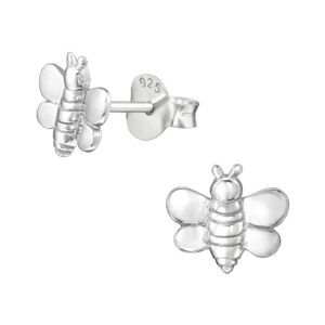 cute bumblebee 925 sterling silver push back