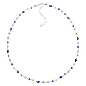 Silpada 'Blue Skies' Glass Bead Necklace in Sterling Silver, 16" + 2"