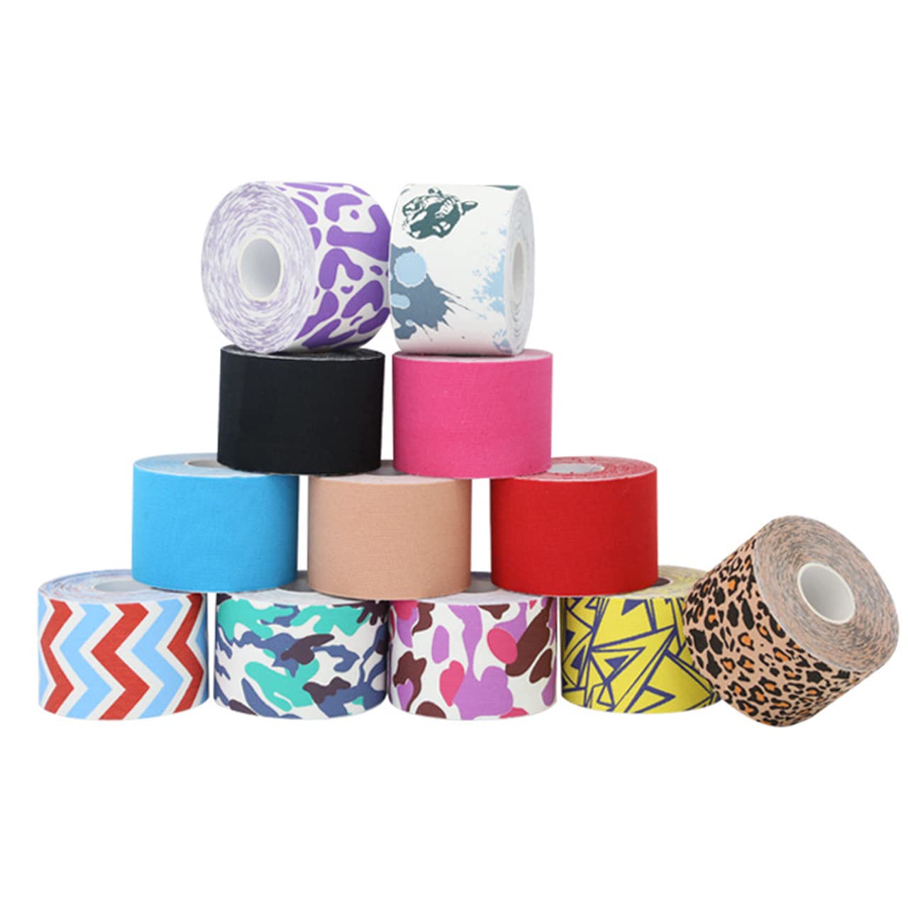 DDQYYSPP Kinesiology Tape -(3 Pack) - Medical Grade Uncut 5cm x 5m Roll - Ideal for Athletic Sports Physio Strapping and Muscle Injury & Support (11)