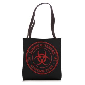 zombie outbreak response team zombie tote bag