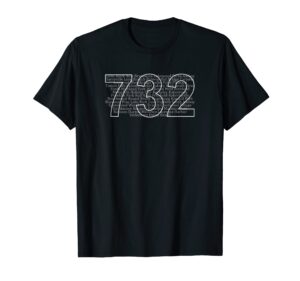 often imitated never duplicated - area code 732 cities t-shirt