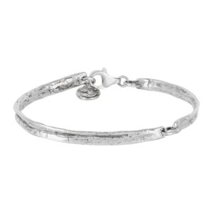 silpada 'graceful lady' bangle bracelet in sterling silver, 8"