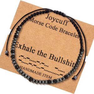 JoycuFF Exhale the Bullshit Inspirational Bracelets for Women Dreams Come True Gifts for Women Men Wishes Bracelets for Friends Sisters Daughters