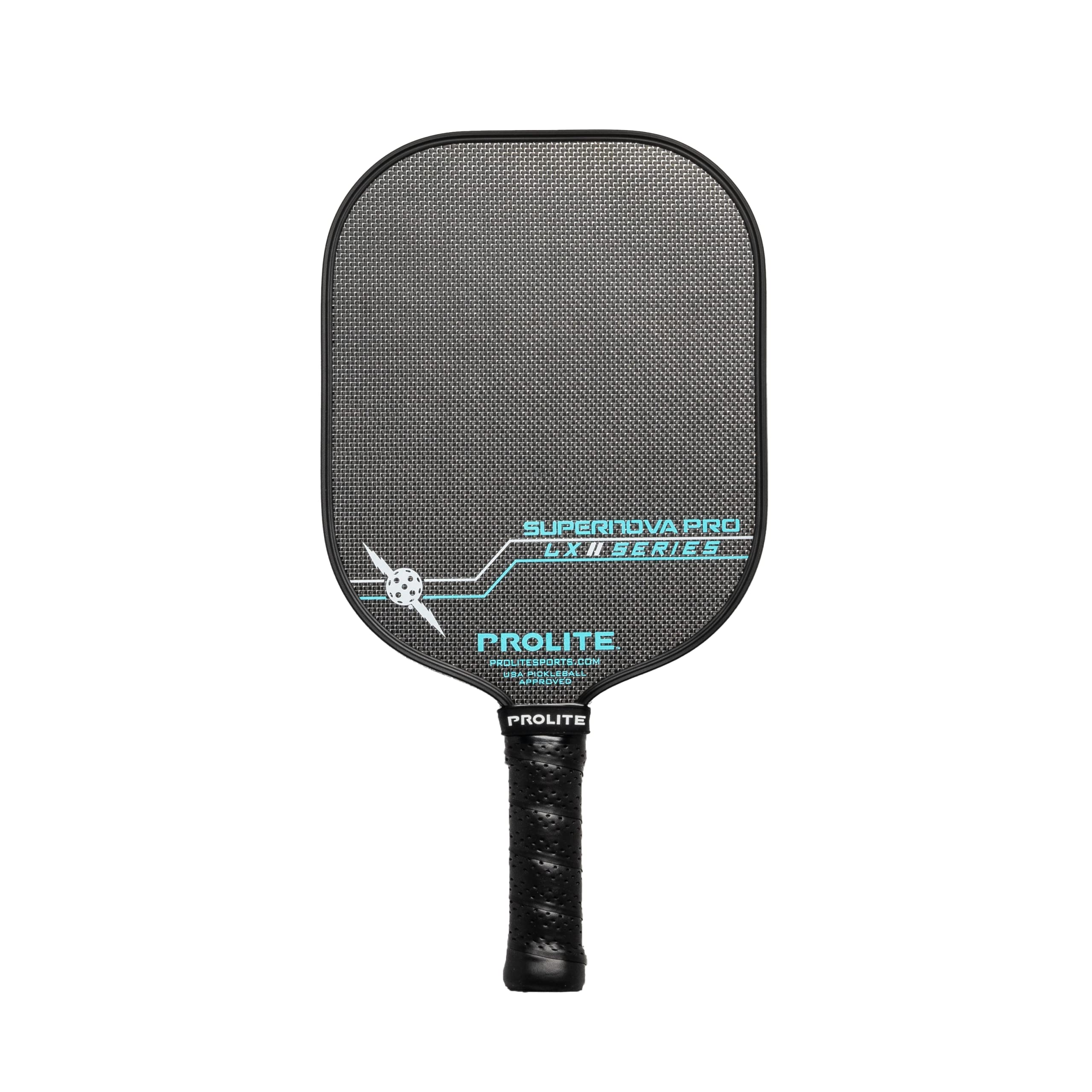 PROLITE LX Series Pickleball Paddles | Hyperweave Carbon Fiber Pickleball Paddle | 14mm Poly Core | Pickleball Rackets Made in The USA Since 1984 (Supernova Pro LX, Silver Fibers)