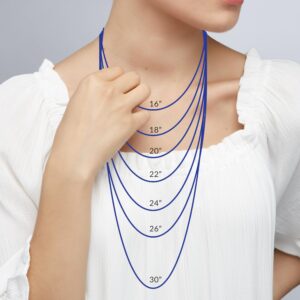 Silpada 'Blue Skies' Glass Bead Necklace in Sterling Silver, 16" + 2"