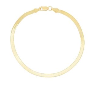 The Diamond Deal 10k SOLID Yellow Gold 2.8mm Herringbone Chain Necklace or Bracelet for Pendants and Charms with Lobster-Claw Clasp (7", 16", 18", 20 inch)