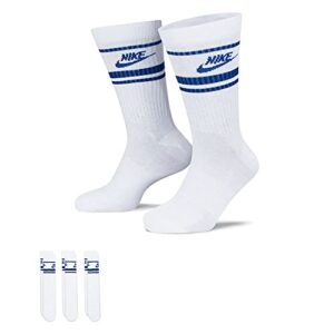 nike men`s everyday essential crew socks 3 pack (white(dx5089-105)/b, large)