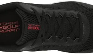 Skechers Men's Max Fairway 3 Arch Fit Spikeless Golf Shoe Sneaker, Black/Red, 11 Wide