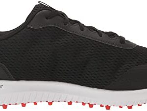 Skechers Men's Max Fairway 3 Arch Fit Spikeless Golf Shoe Sneaker, Black/Red, 11 Wide