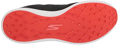 Skechers Men's Max Fairway 3 Arch Fit Spikeless Golf Shoe Sneaker, Black/Red, 11 Wide