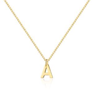 fissen jewelry initial necklaces for women trendy letter necklace 14k gold plated initial choker necklace dainty gold necklace personalized gifts for women girls