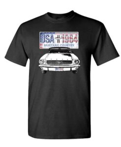 ford 1964 mustang country - muscle car usa classic - unisex t-shirt (6xl, black)