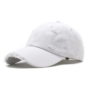 Unisex Vintage Washed Baseball-Cap Twill Adjustable Dad Hat Womens Cotton Low Profile Baseball Cap Unconstructed White Style One Size