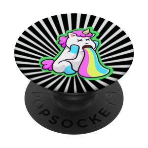 - unicorn puking rainbows - popular design device accessory popsockets swappable popgrip