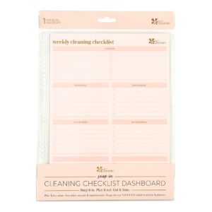 Cleaning Snap-in Dashboard. Wet Erase and Double Sided Layout. Gold Metallic Accents. 7" x 9". Fits All Erin Condren Notebooks and Planners 7" x 9" or Larger.