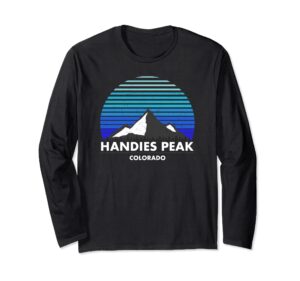 handies peak fourteener (14er) - colorado bluebird day hike long sleeve t-shirt