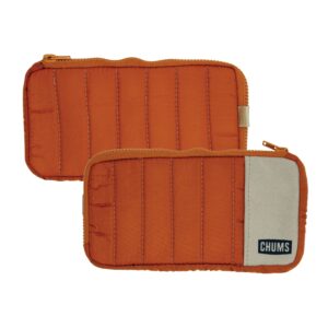 chums sunglass sleeper & glasses case - lightweight scratch resistant travel case & sunglass organizer (orange/tan/navy)