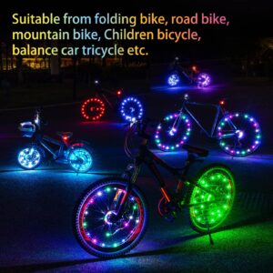 Sumree LED Bike Wheel Lights, 2022-latest 2-Tire Pack USB Rechargeable Bike Lights with Batteries Included, Best Bicycle Lights - Stocking Stuffer Birthday Gift for Kids, Girls, Boys, Adults