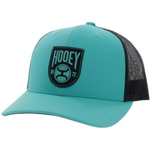 hooey bronx trucker cap black/turquoise patch