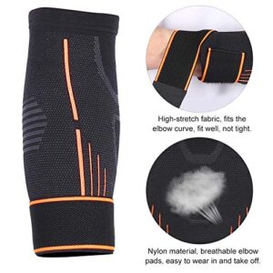 Elbow Guard, Easy to Wear Non Tight Protective Lengthen Elbow Support Sleeve Knitting for Daily Injury(L)