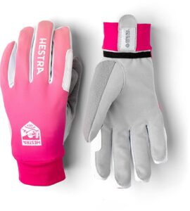 hestra unisex infinium momentum 5-finger glove - fuchsia - 8