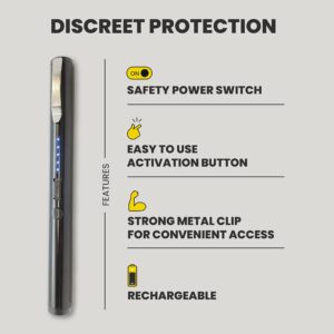 STREET WISE SECURITY PRODUCTS 25,000,000 Pain Pen Stun Gun, Black and Silver Pack of 2