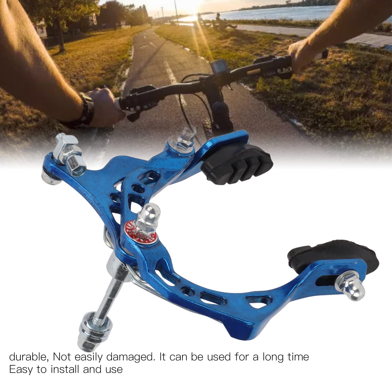 VBESTLIFE Bike Brake Caliper, C Shape Mechanical Brakes for Road Bike Mountain Bike(Blue)