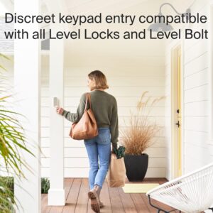 Level Smart Keypad Lock Accessory for Use with Any Level Smart Lock or Bolt, Weatherproof with LED Backlight, Bluetooth-Enabled Door Lock Accessory for Keyless Entry