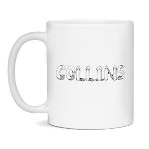 penis collins coffee mug personalized birthday gift, 11-ounce white