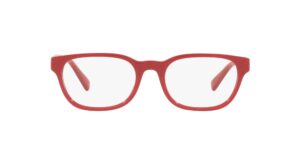 polo ralph lauren men's ph2244 round prescription eyewear frames, shiny red/demo lens, 54 mm