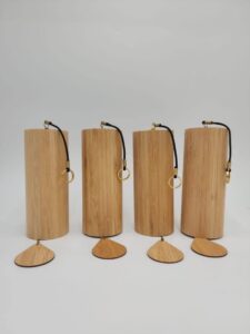 yantra set of 4 wooden bamboo chimes includes all elements fire water air and earth (without wooden stand)