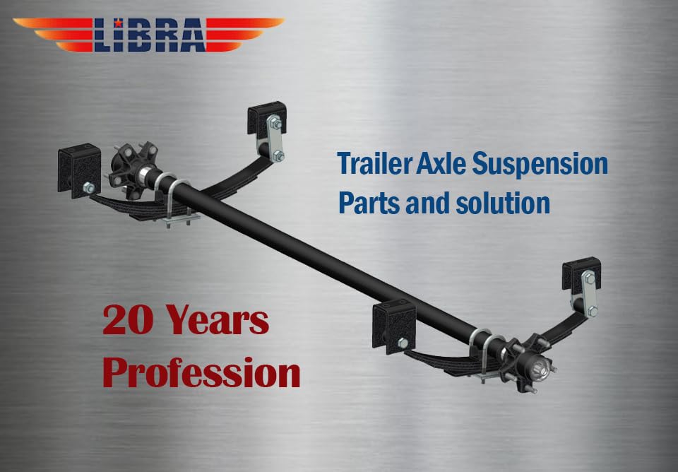 LIBRA Trailer Leaf Spring 5 Leaf Double Eye 3000# Cap for 6000# 6K Axle -Set 4