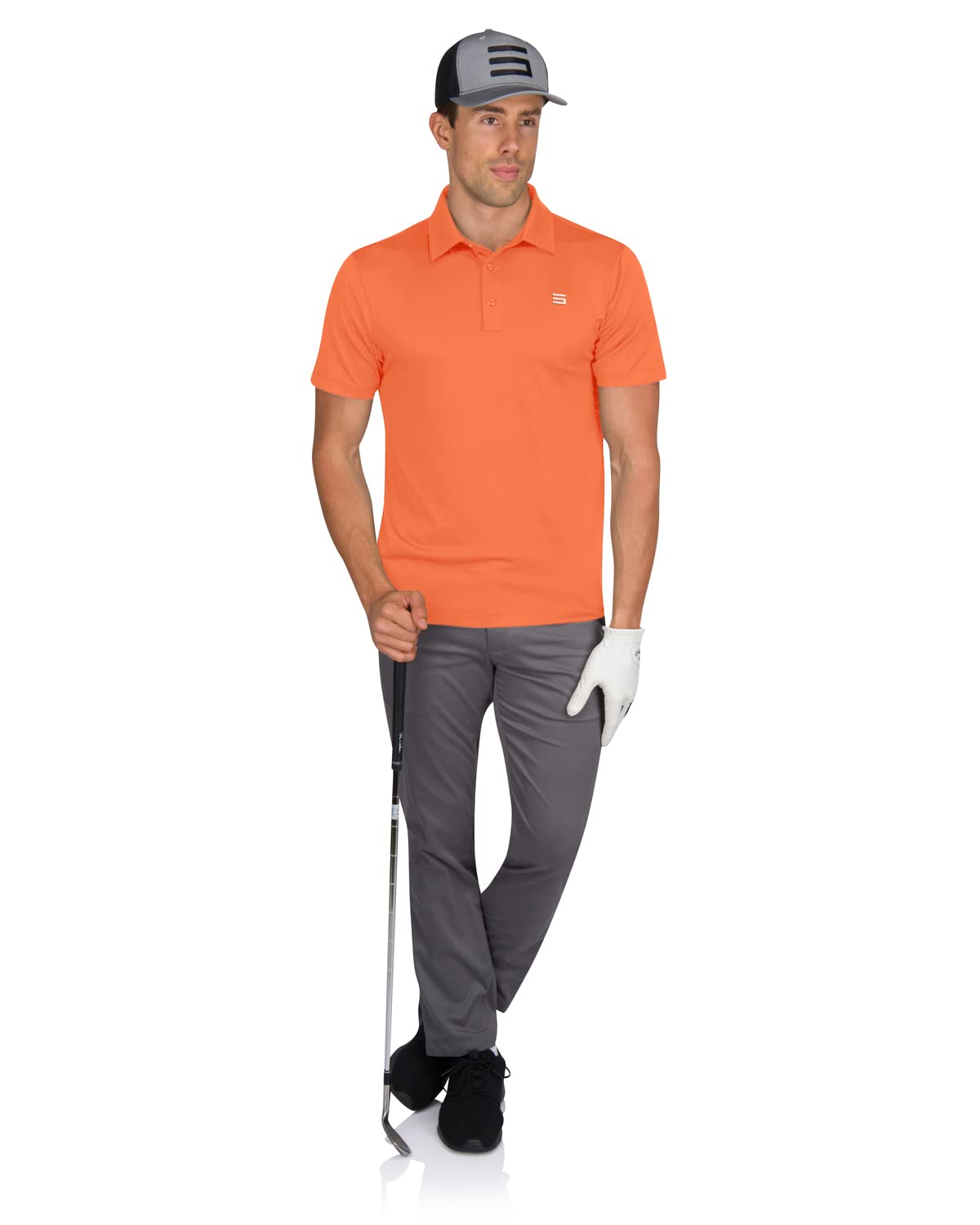 Men’s Untucked Golf Polo Shirts - The Perfect Length, Quick Dry, 4-Way Stretch Fabric. Moisture Wicking, UPF 50+ Protection