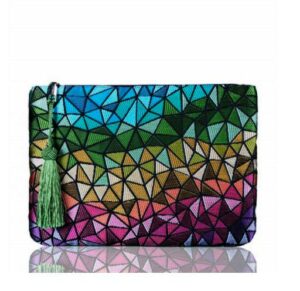 clutch purses for women, summer bag, handbag,small women bag, evening bag (pyramid multicolor)