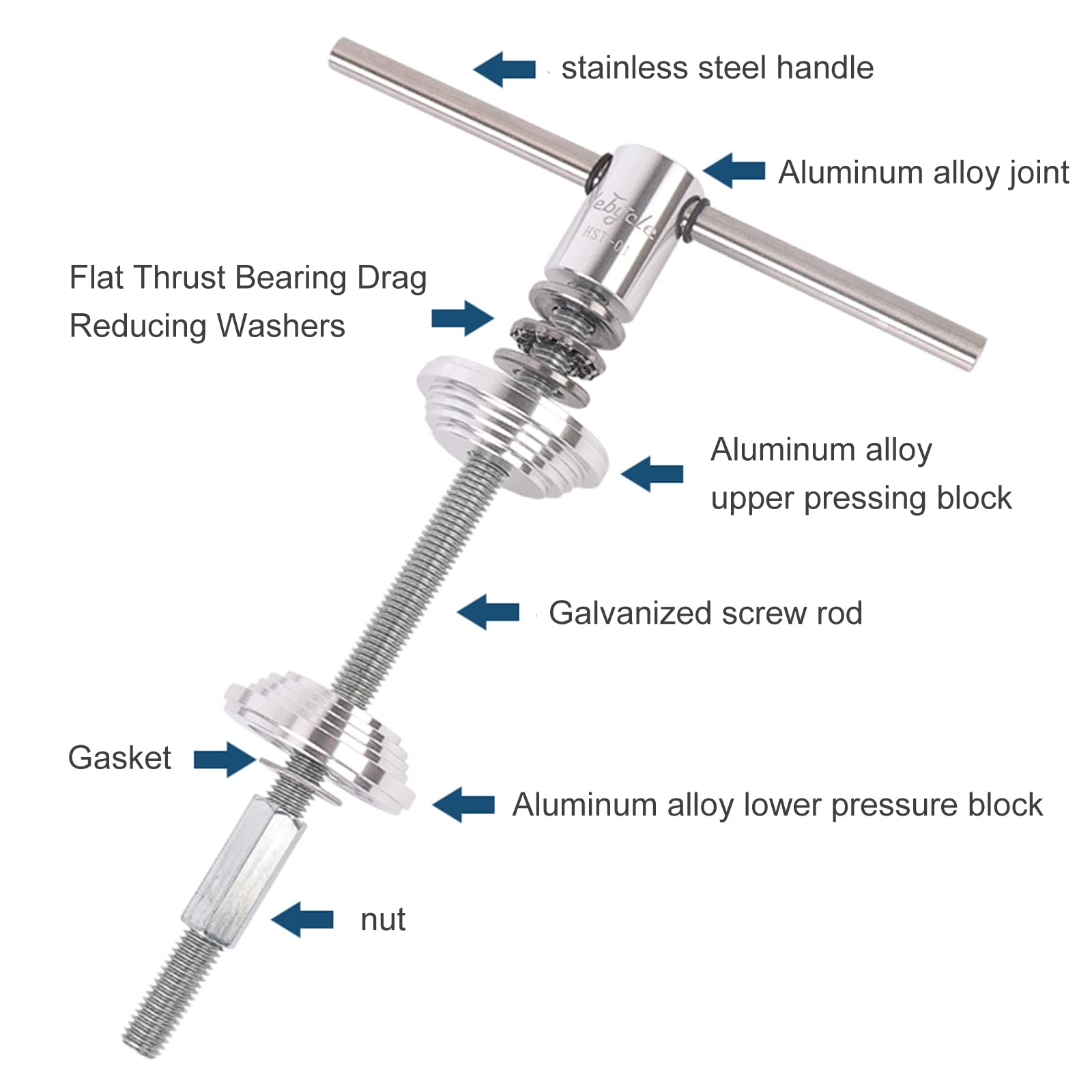 Fdqs Bike Bottom Bracket Install and Removal Tool Kit, Professional Headset Bottom Bracket Press Tool, for Road Mountain Bike BB86/BB30/BB92/PF30 Bearings (Basic:PressFittingTool)