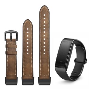 luxuryjoy leather straps compatible with halo view, mixed silicone replacement writsband - brown