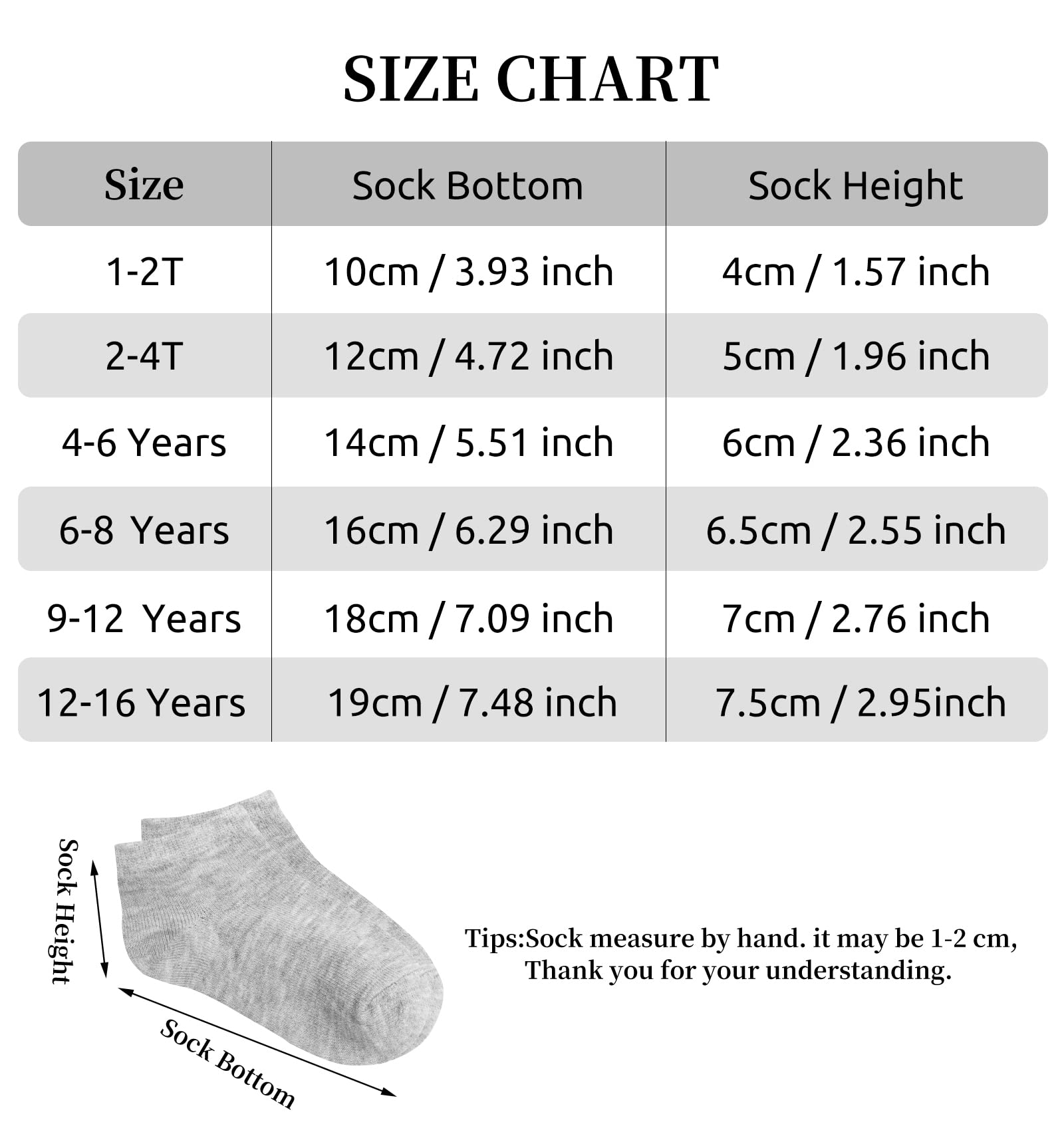 KEREDA 15 Pairs Kids Ankle Socks Boys Girls Half Cushion Low Cut Athletic Socks 9-12 Years Grey