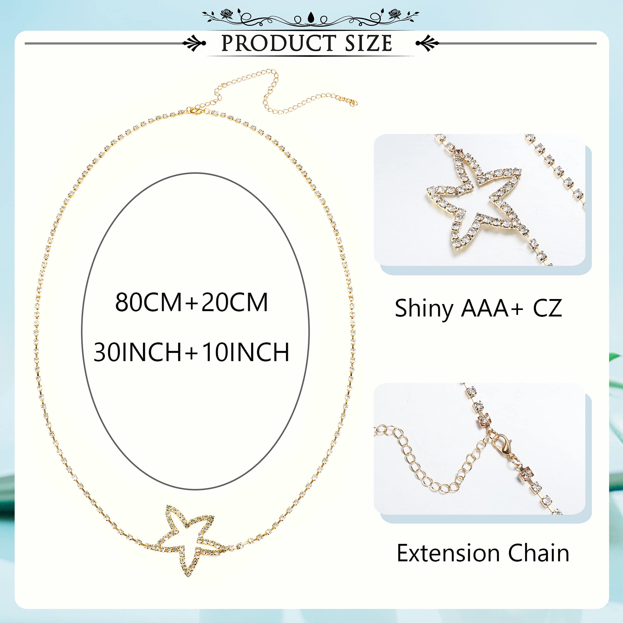 JOERICA 8Pcs Belly Chain for Women Adjustable Boho Multilayer Waist Chain Tassel Butterfly Heart Pendent Rhinestone Belly Chains Waist Beads Summer Beach Bikini Waist Body Jewelry Gold