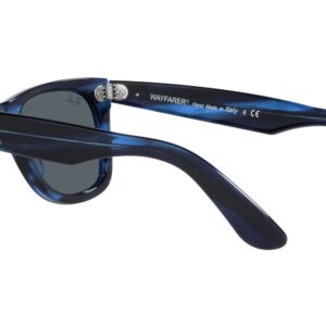 Ray-Ban RB2140 Original Wayfarer Square Sunglasses, Striped Blue/Blue, 50 mm