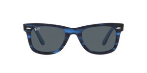 ray-ban rb2140 original wayfarer square sunglasses, striped blue/blue, 50 mm