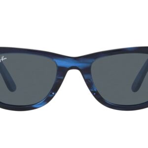 Ray-Ban RB2140 Original Wayfarer Square Sunglasses, Striped Blue/Blue, 50 mm