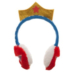 DC Comics Wonder Woman Sequin Ear Muffs with Tiara