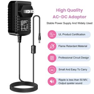 Guitar Pedal Power Supply Adapter 9V DC 2A(2000mA) Tip Negative 8 Way Daisy Chain Cables for Effect Pedal (9V2A1TO8)