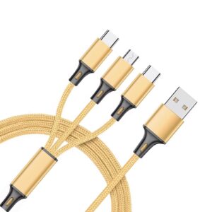 pro usb 3in1 multi cable compatible with asus zenfone 2 laser (us) data universal extra strength for fast quick charging speeds! (rose)