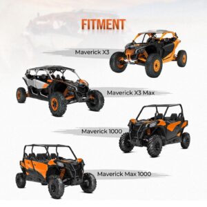 X3 Front & Rear Fender Flares, KEMIMOTO 6 PSC Extended Mud Flaps Mud Guards Compatible with Can-Am Maverick X3 & X3 Max DS RS RC MR Turbo RR 2017-2024, Replace #715002973